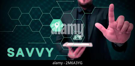 Conceptual display Savvy, Concept meaning having perception ...