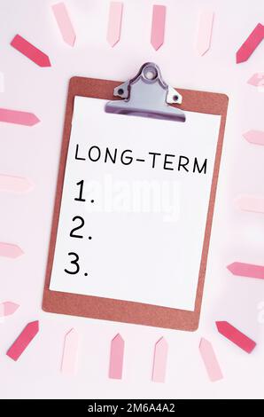 Word writing text Long Term Planning. Business concept for Establish ...