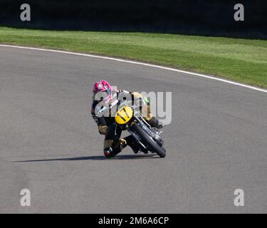 1954 620cc Matchless G80CS motorcycle No.17 leads 1952 500cc Norton ...