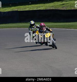 1954 620cc Matchless G80CS motorcycle No.17 leads 1952 500cc Norton ...