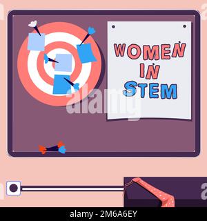 Hand writing sign Women In Stem. Business overview Science Technology ...