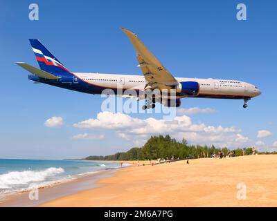 Aeroflot Russian Airlines Boeing-777 jet aircraft at Moscow ...