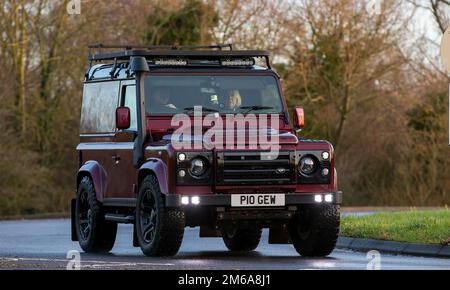 2015 Land Rover Defender 4x4, sun defender, parked at Newport Beach in ...