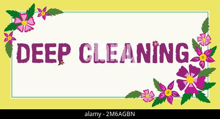 Hand writing sign Deep Cleaning, Business idea an act of thoroughly ...