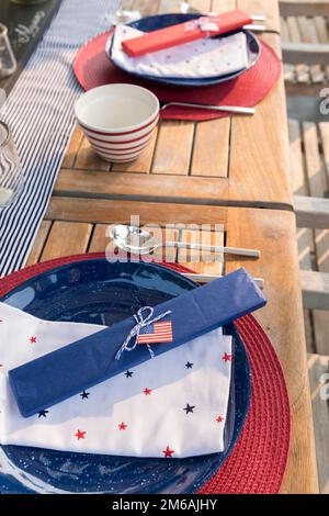 American themed table Stock Photo - Alamy