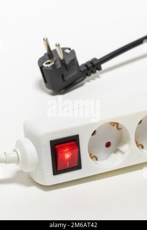 Socket strip for connecting electrical appliances, power outlet strip ...