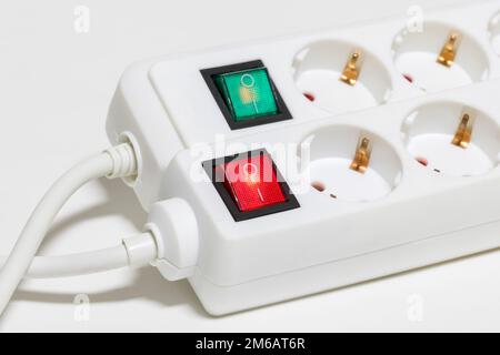 Switchable socket strips, plugs Stock Photo - Alamy