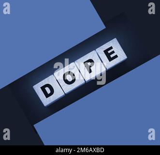 Dope word on wooden blocks. Addictions concept. Healthcare concept Stock Photo - Alamy