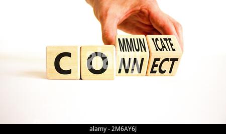 Connnect or communicate symbol. Concept word Connnect or Communicate on ...