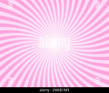 Pink circus background. Twisted stipes, pinwheel, spiral, vortex ...