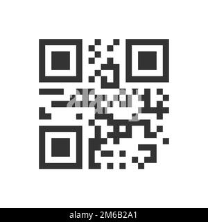 QR code icon. Template of quick responce barcode for scanning by ...