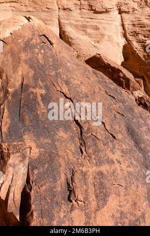 Rock art at Split Level Ruin. Backpacking in Grand Gulch and viewing ...