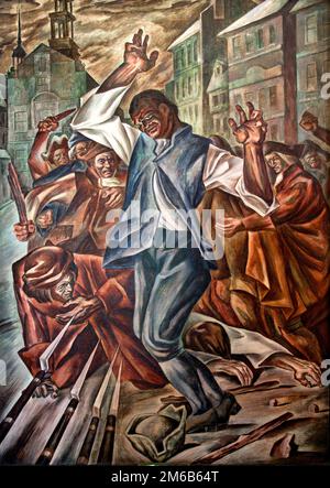 Crispus Attucks (c. 1723 -1770). Illustration of the Boston Massacre in ...