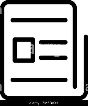 Simple newspaper icon. Paper newsprint. Editable vector Stock Vector ...