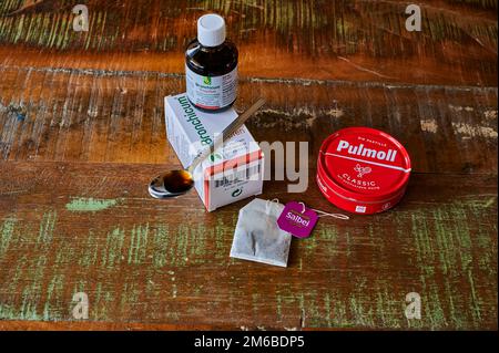 Berlin, Germany - January 3, 2023: Aids for the supportive treatment of ...