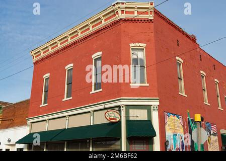 Toulon, Illinois - United States - January 2nd, 2023: Downtown building ...