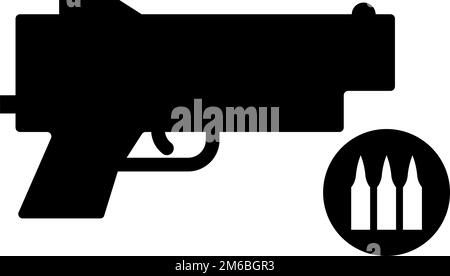 Pistol symbol. Pistol gun icon. Editable vector Stock Vector Image ...