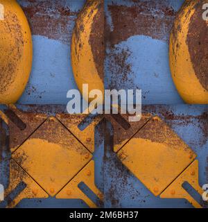 Rusted blue painted metal wall background set Stock Photo - Alamy