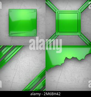 Colored metal on concrette wall background set Stock Photo - Alamy