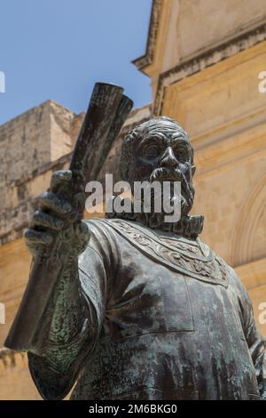 Statue of Grand Master Jean de Vallette Stock Photo - Alamy