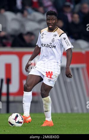 LILLE - Azor Matusiwa of Stade Reims during the French Ligue 1 match ...