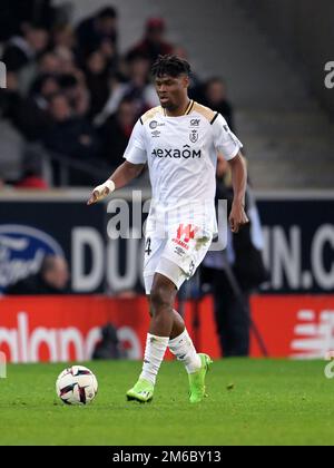 LILLE - Emmanuel Agbadou of Stade Reims during the French Ligue 1 match ...