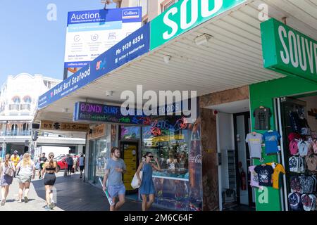 Bondi Beach fish and chips shop on campbell parade, Sydney, Australia ...