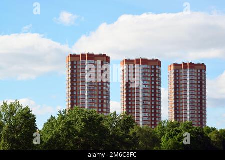 Russia, Moscow. New apartment buildings under construction Stock Photo ...