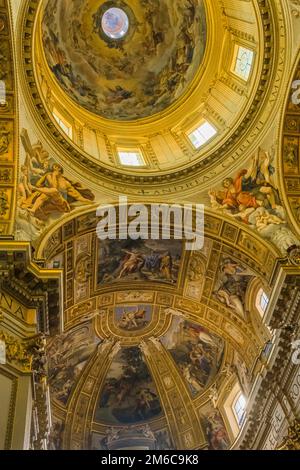 Fresco paintings in the apse and half-dome of santÂ´andrea della valle ...