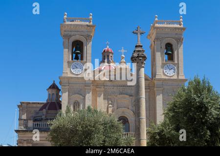 St Philip of Agira Church Haz Zebbug Malta Stock Photo - Alamy