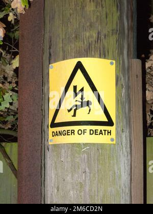 Danger of Death Safety Sign Stock Photo - Alamy