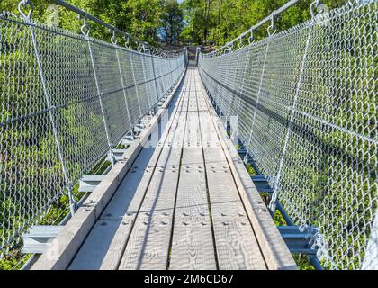 On the Geierlay Bridge Stock Photo - Alamy