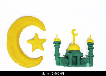 Symbols of Islam. Objects made from Play Clay Stock Photo - Alamy