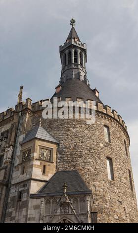 Aachen. Cologne - Germany 24-08-2021. Fragment of cathedral tower in ...