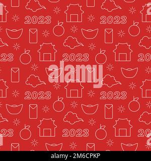 Chinese Lunar New Year 2023 Day of the Rabbit Zodiac Sign Template Hand ...