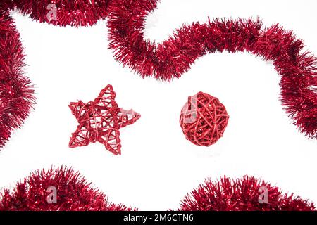 Christmas garland. Abstract isolated photo on white background Stock ...