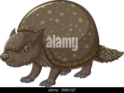 Glyptodon extinct mammal vector illustration Stock Vector Image & Art ...