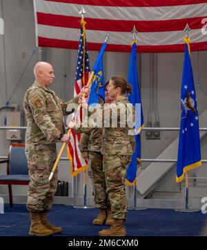 Lt. Col. Al Knapp, 914th Maintenance Group commander, stands beside Lt ...