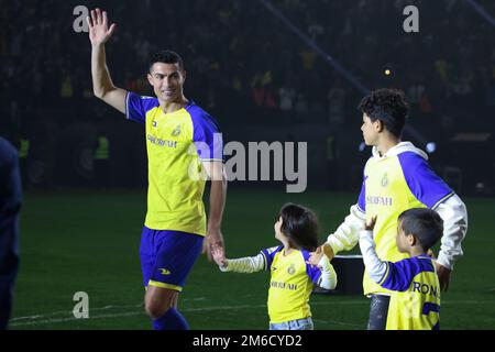 Al Nassr's Cristiano Ronaldo in action during the Saudi Super Cup final ...