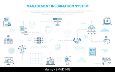 MIS management information system symbol. Concept words MIS management information system on ...