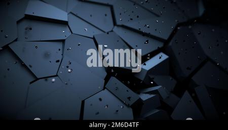 Abstract background with broken elements. Cracked surface. Bursting ...