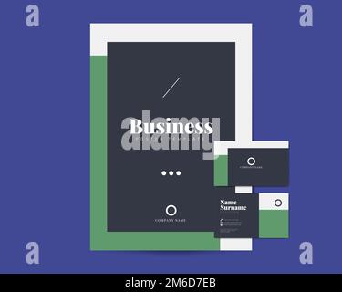 Corporate flyer and name card template vectors Stock Vector Image & Art ...