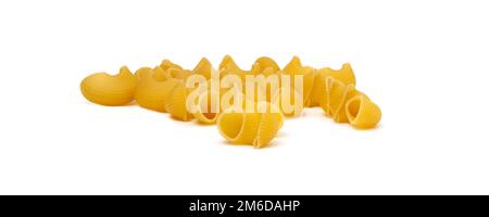 Italian Pipe Rigate Macaroni Pasta raw food background or texture close ...