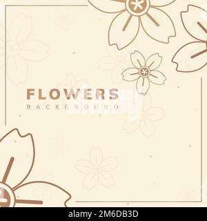 Brown flower border frame vector Stock Vector Image & Art - Alamy