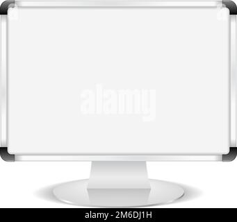 Computer monitor with blackboard instead of screen, e-learning concept ...