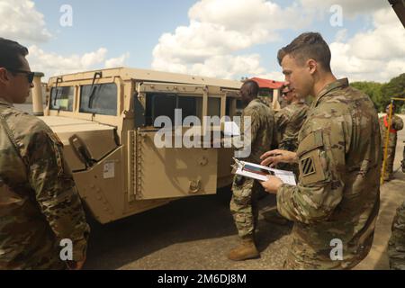 Soldiers assigned to the 258th Movement Control Team, Division ...