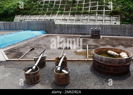 Traditional salt farm in Noto Penisula, Ishikawa Prfecture Japan Stock ...