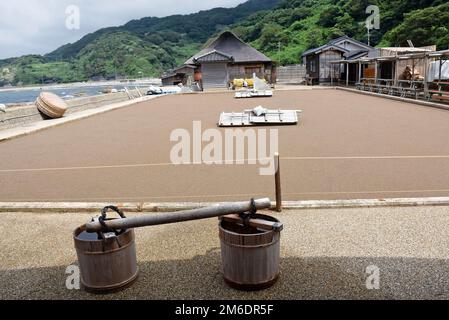 Traditional salt farm in Noto Penisula, Ishikawa Prfecture Japan Stock ...