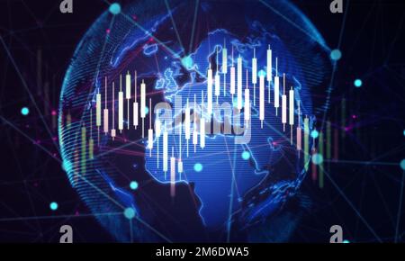 Digital Stock market trading background.Business investment concept ...