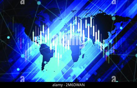 Digital Stock market trading background.Business investment concept ...